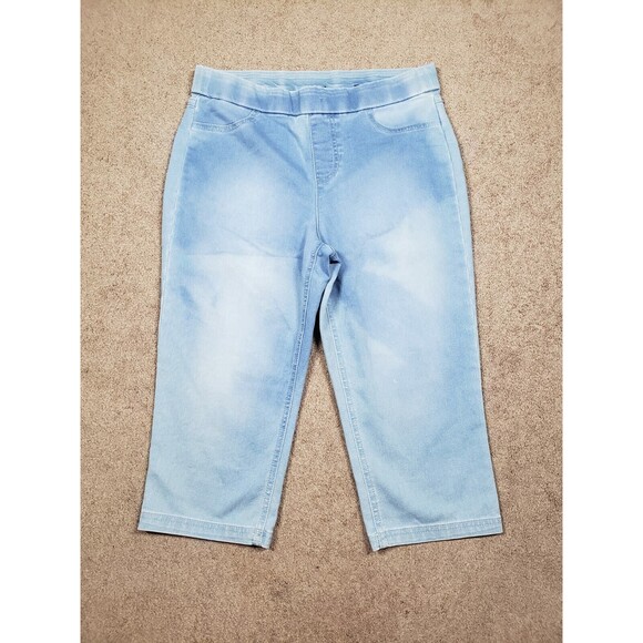 Erika | Pants & Jumpsuits | Erika Womens Stretch Denim Capri Pants Size ...